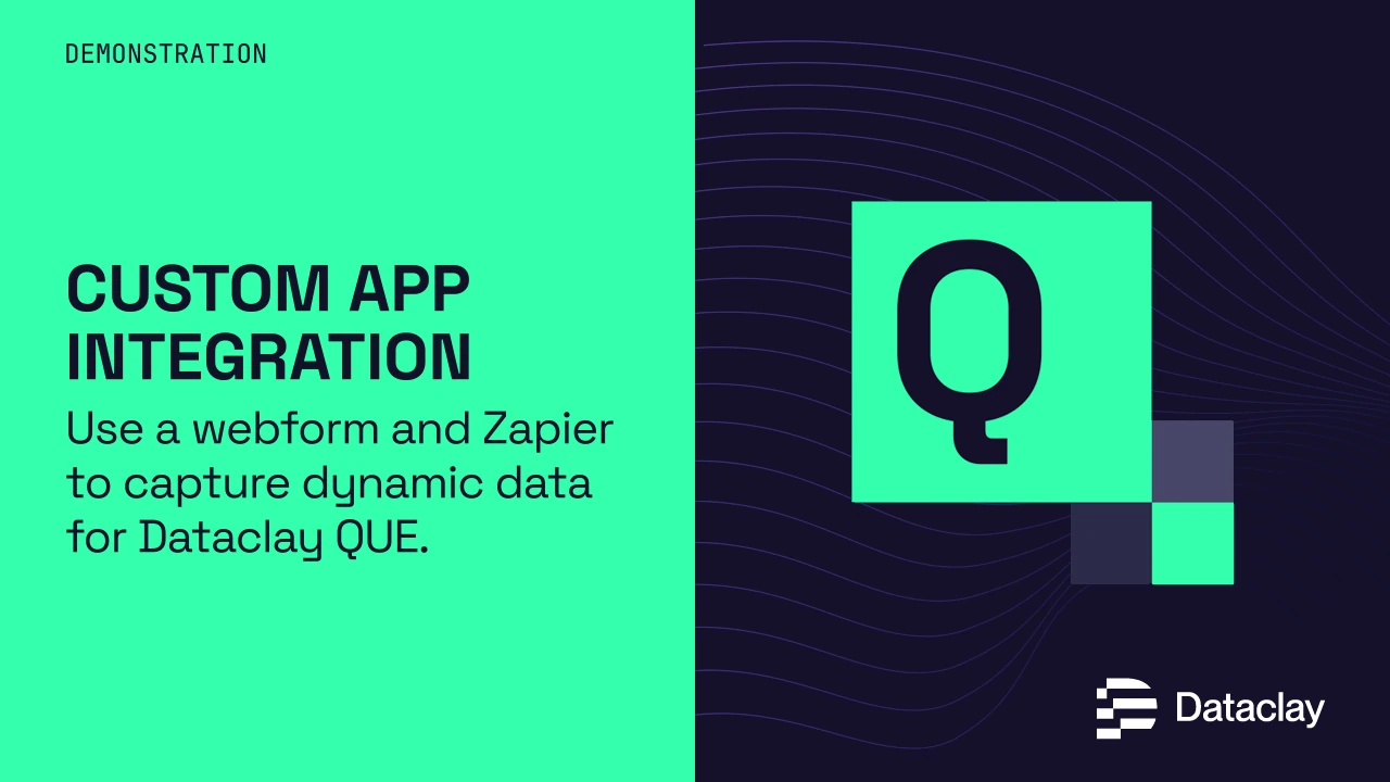 Que Tutorial Custom Application Integration Screencast Dataclay 6654
